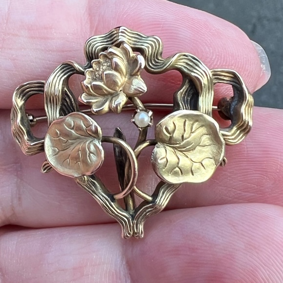 Jewelry | Antique Victorian 1k Gold Floral Watch Pin Brooch Pendant ...